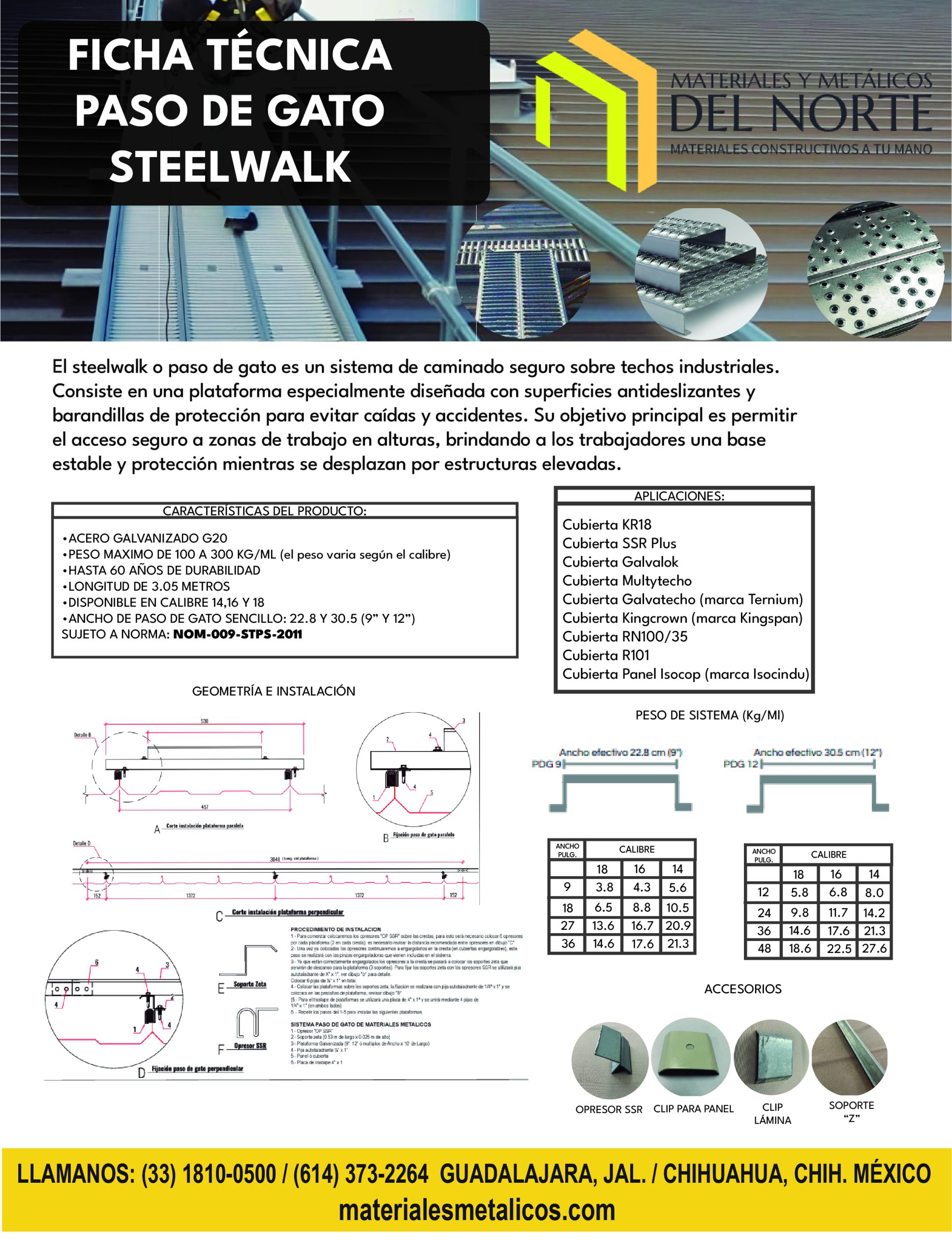 Paso de gato metálico | Aliado no. 1 en seguridad industrial